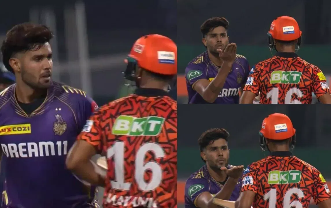 [Watch] KKR's Harshit Rana blows a kiss to send off SRH opener Mayank Agarwal in third match of ...
