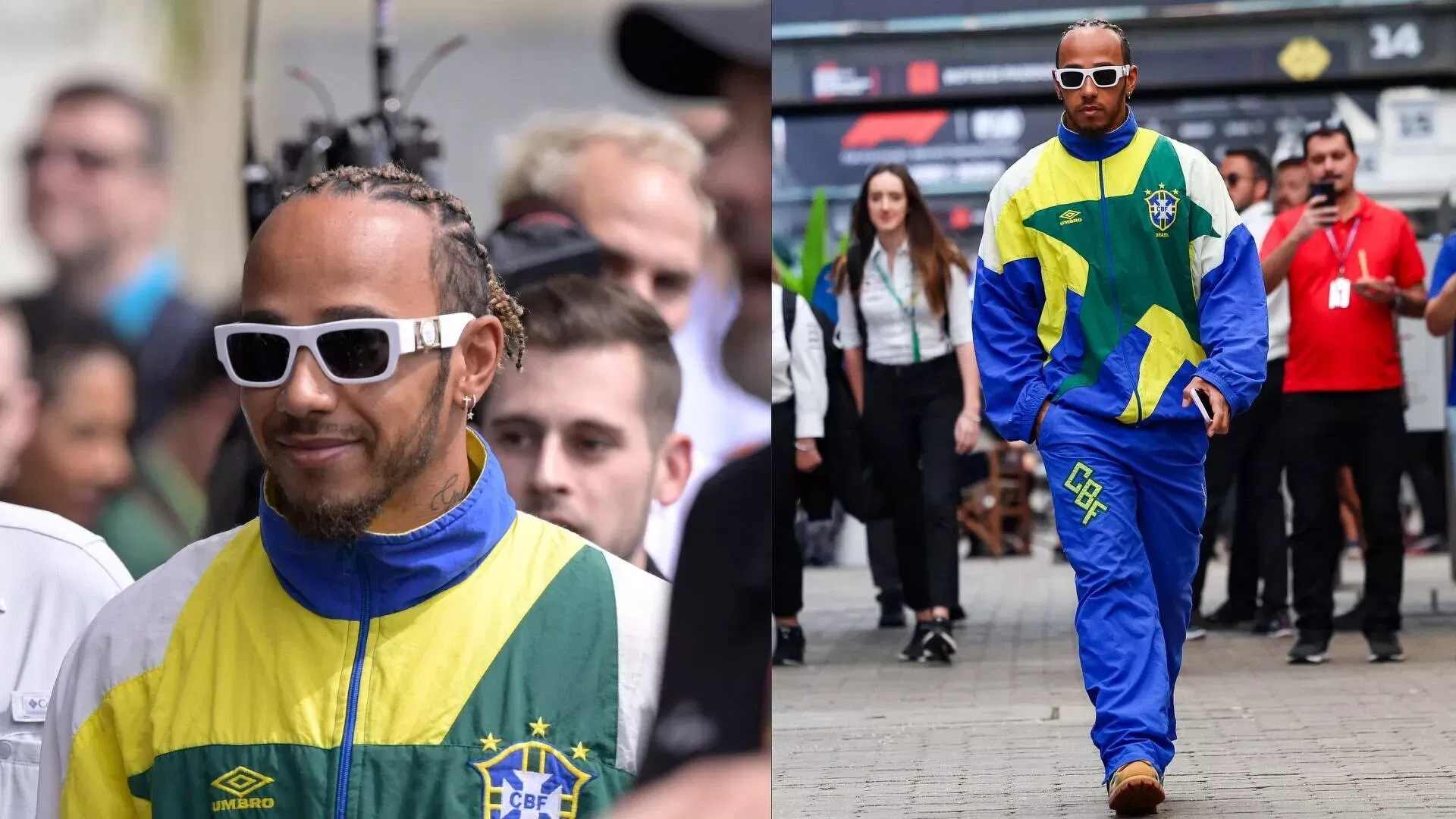 Lewis Hamilton photographed in retro Brazil national football team ...