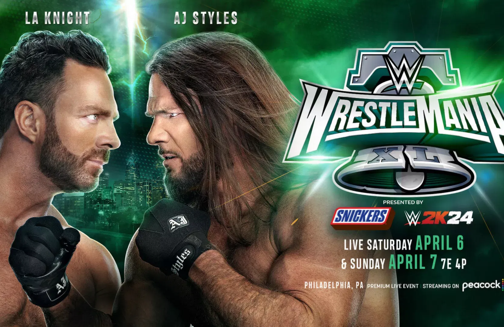LA Knight vs AJ Styles announced for WWE WrestleMania 40