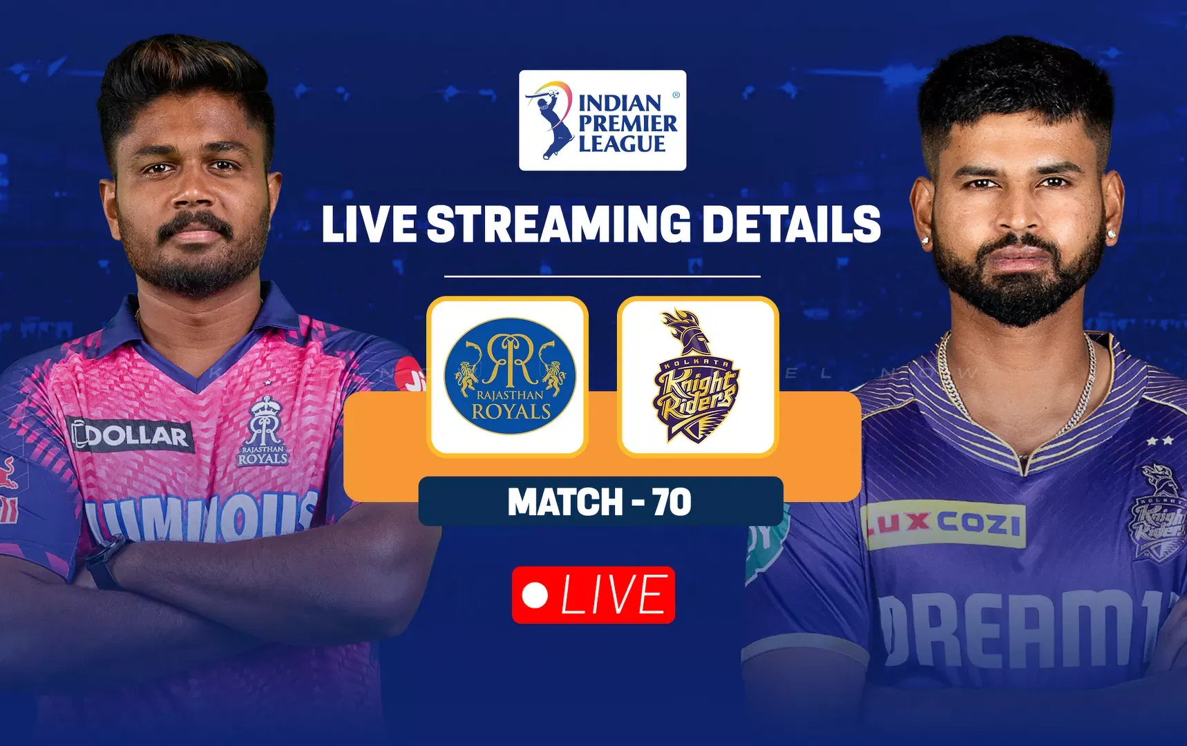 RR vs KKR: Live streaming details, when and where to watch match 70 of ...