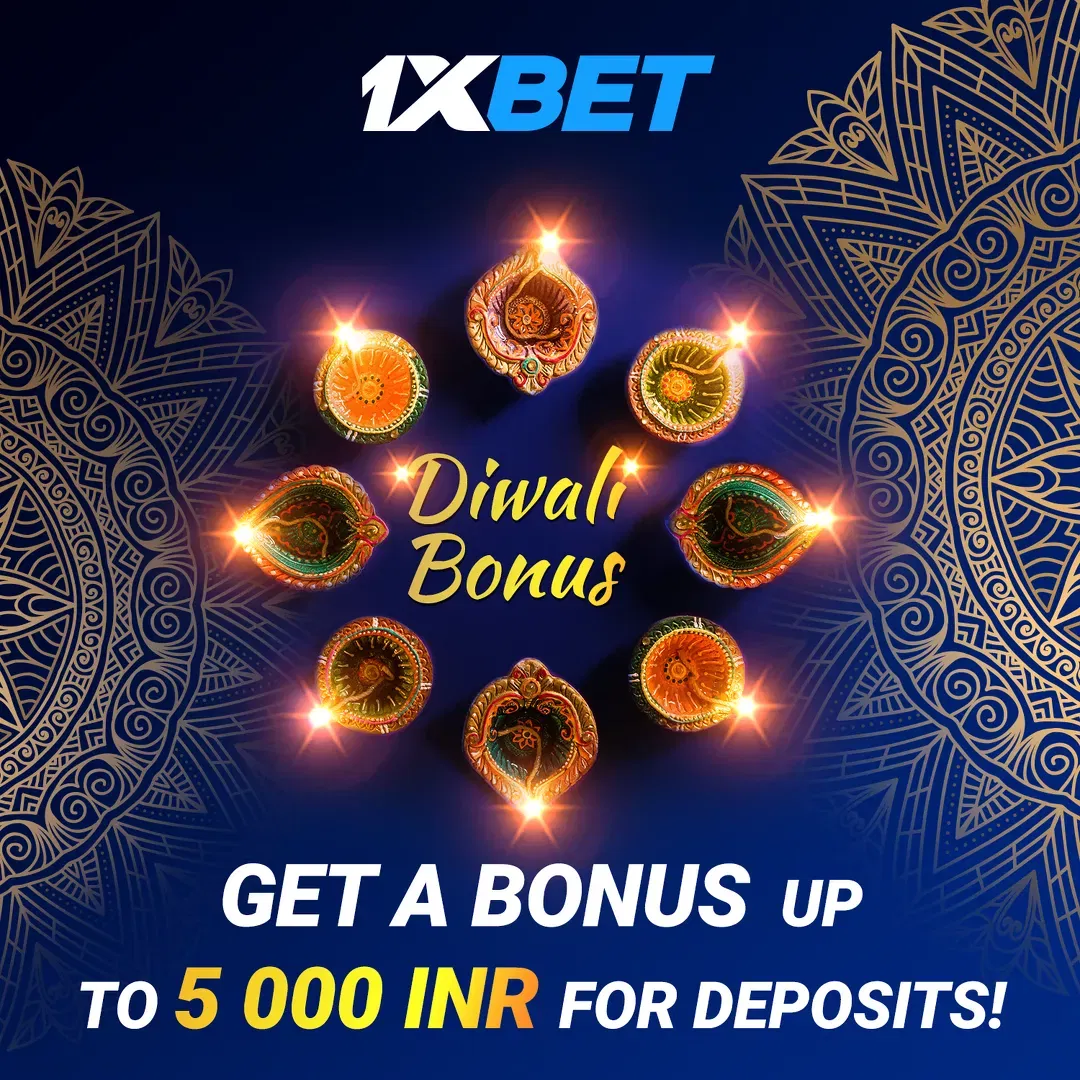 Special Diwali Bonus of up to 5,000 INR at 1xBet
