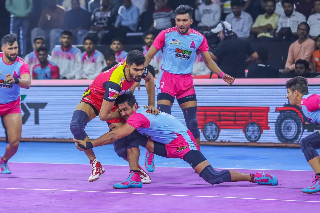 Sahul Kumar scores 10 tackle points in sf, ties with Surender Nada