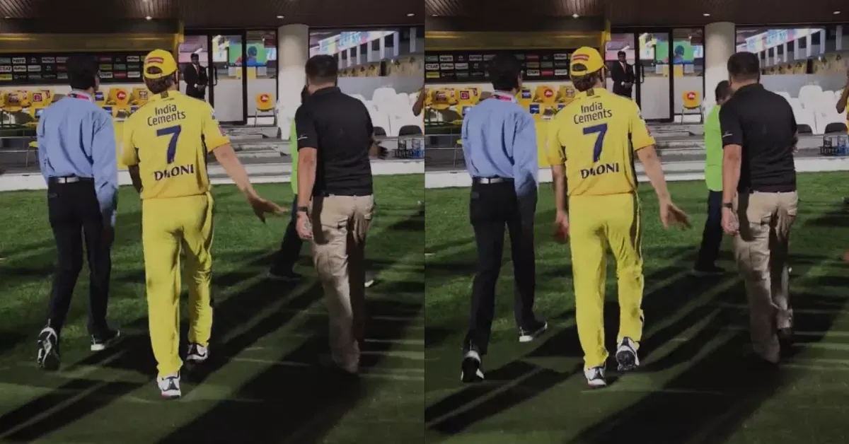 Watch: MS Dhoni seen limping off the field after RR clash at Chepauk