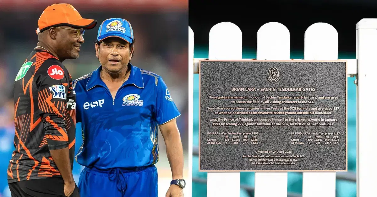 Gates named after Sachin Tendulkar and Brian Lara unveiled at the SCG Gates named after Sachin Tendulkar and Brian Lara unveiled at the SCG