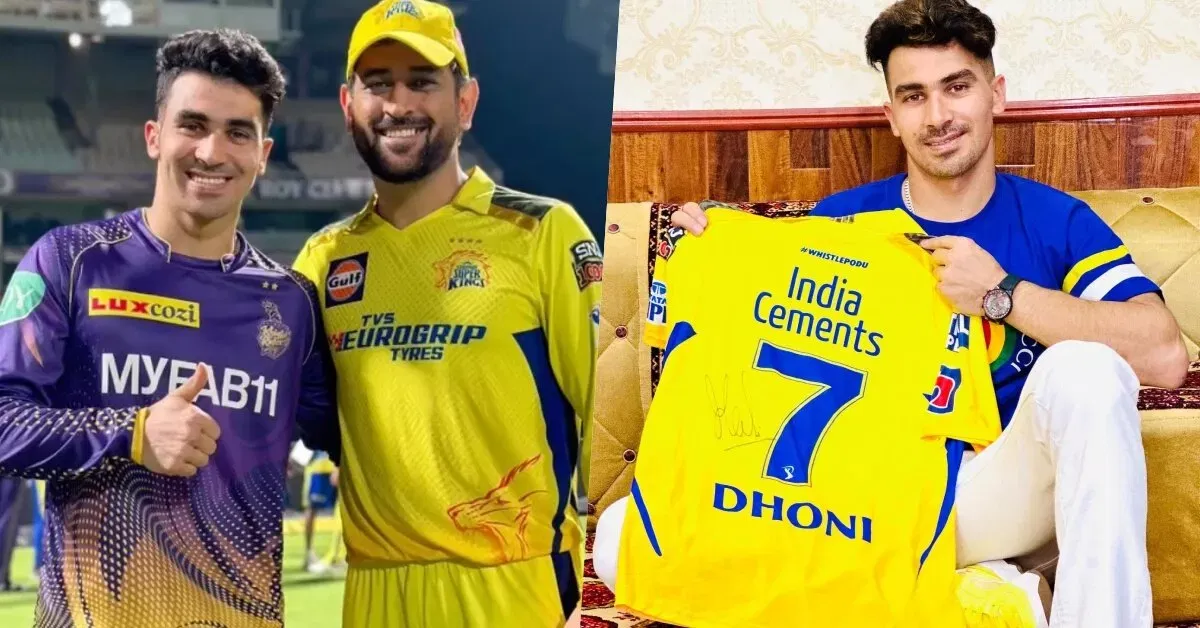 MS Dhoni gifts autographed CSK jersey to KKR and Afghanistan wicket ...