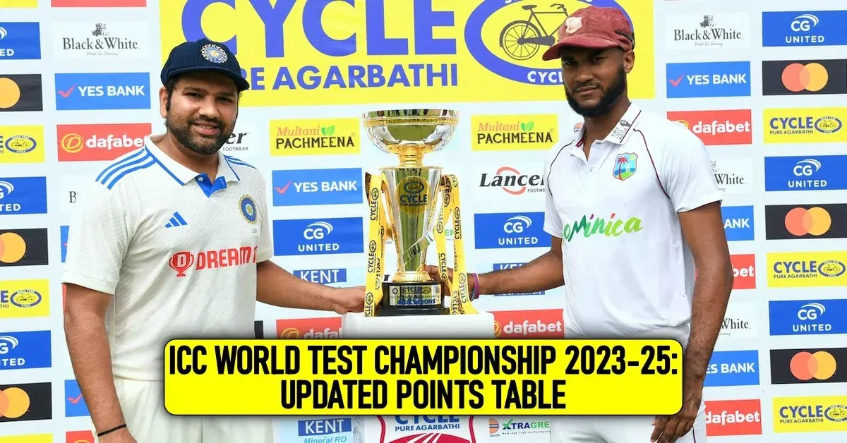 ICC World Test Championship 2023-25 points table after first test ...
