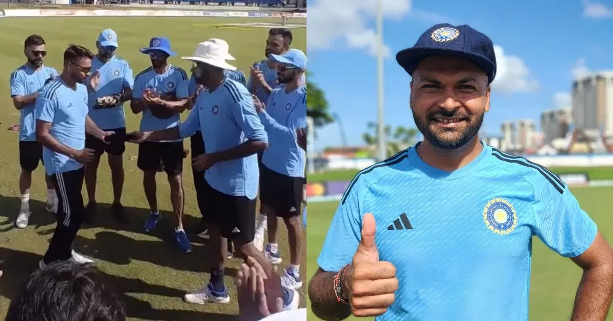Watch: Mukesh Kumar receives his maiden India test cap from Ravi Ashwin