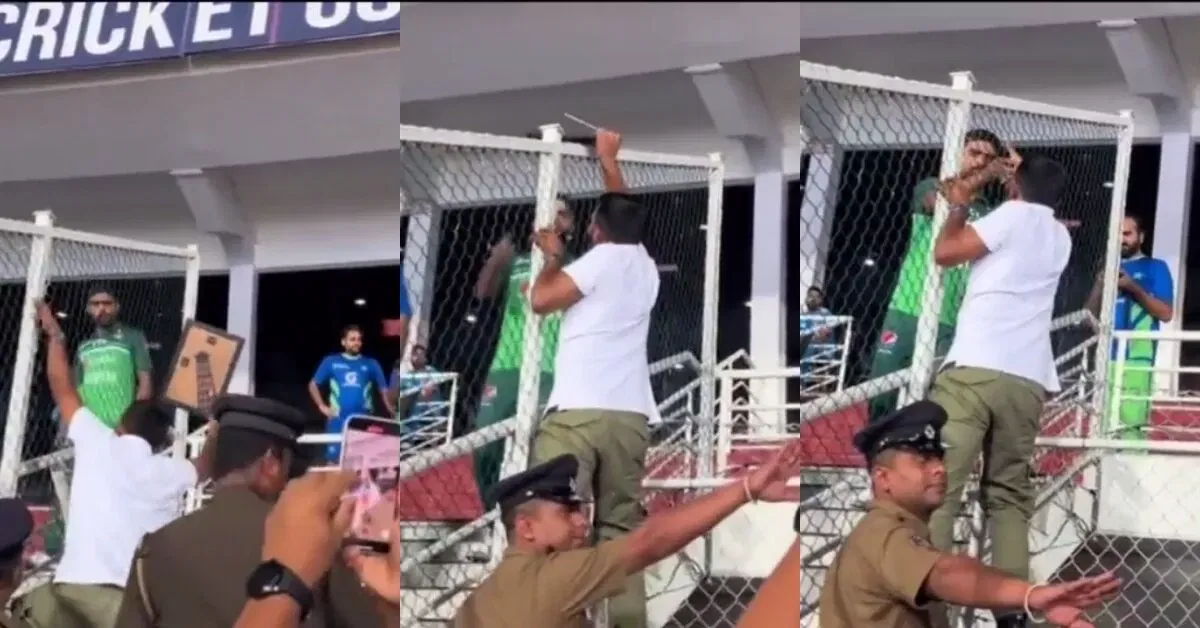 [Watch]: Fan presents memento to Pakistan captain Babar Azam during IND ...