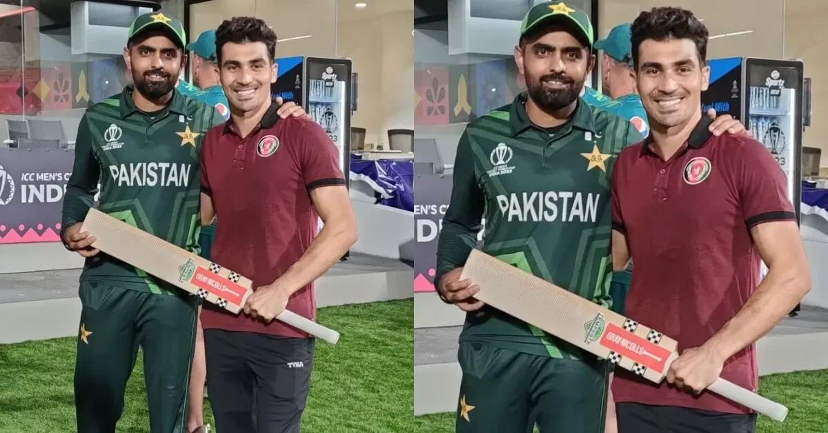 Babar Azam gifts his bat to Rahmanullah Gurbaz after Afghanistan script ...