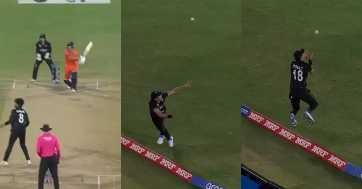 Watch: Trent Boult’s magnificent catch to dismiss Bas de Leede in NZ vs NED ICC Cricket World ...