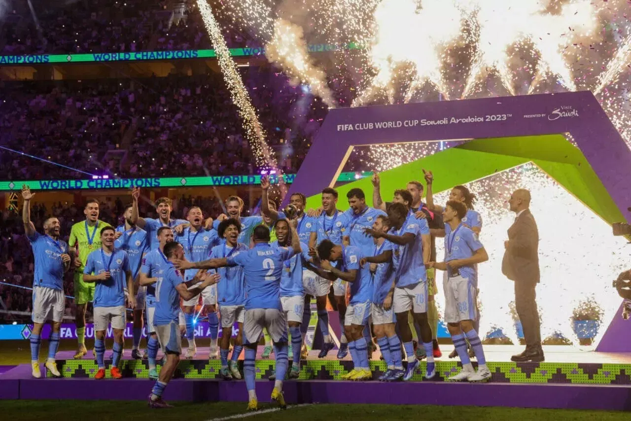 Will Manchester City be allowed to wear FIFA World Champions batch?